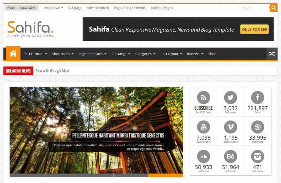 Sahifa WordPress Theme - October 2025